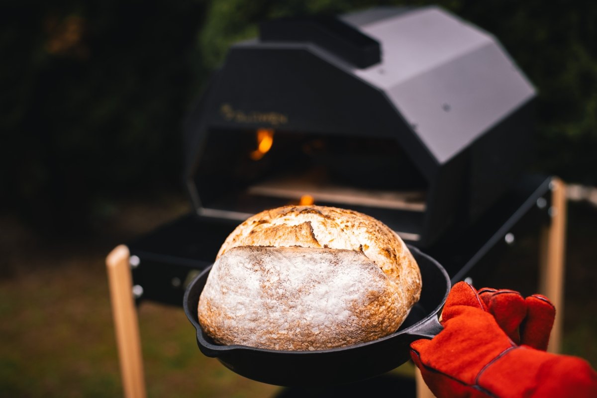 Glowen Raptor Multi-Brennstoff Pizzaofen in Schwarz