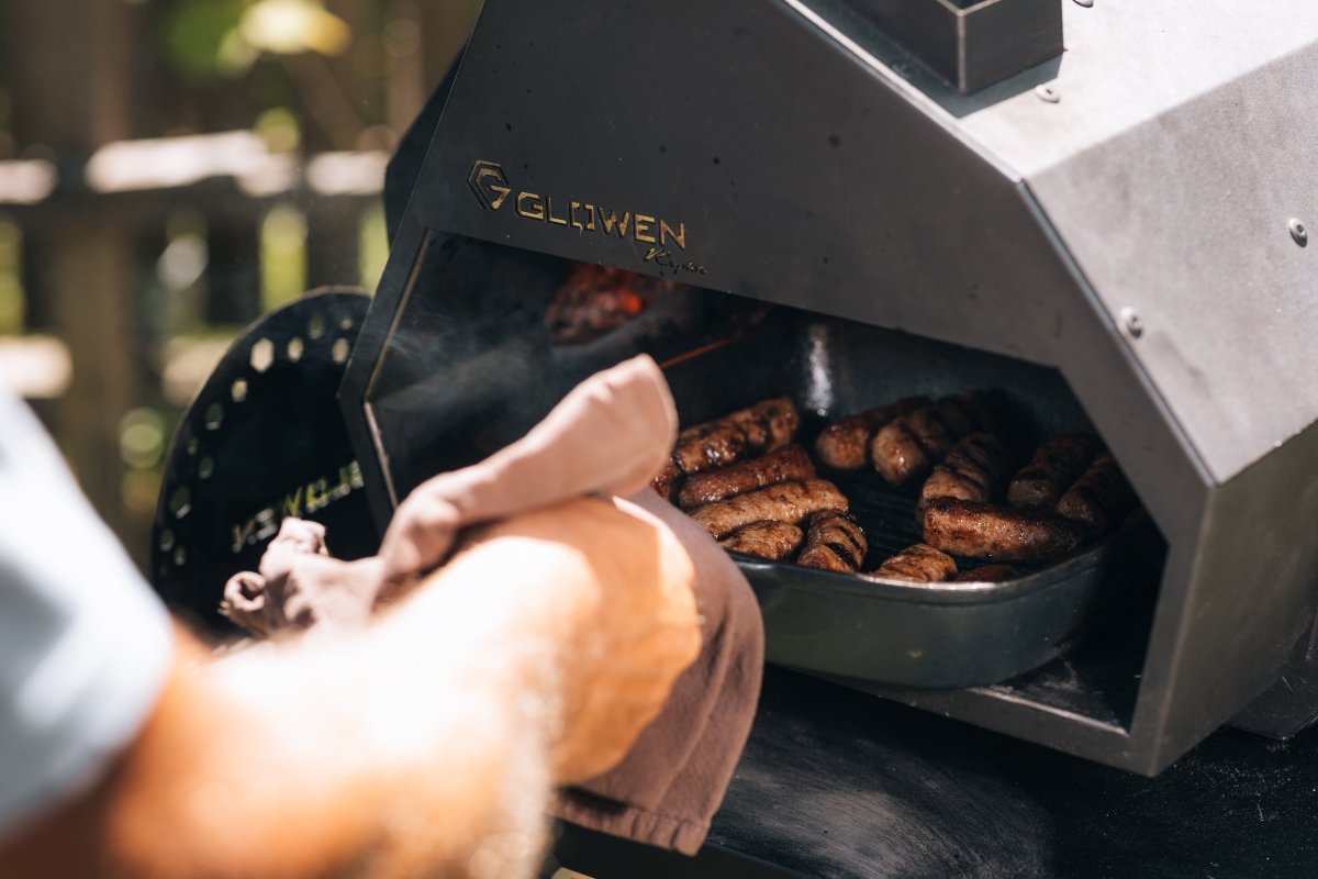 Glowen Raptor Multi-Brennstoff Pizzaofen in Schwarz
